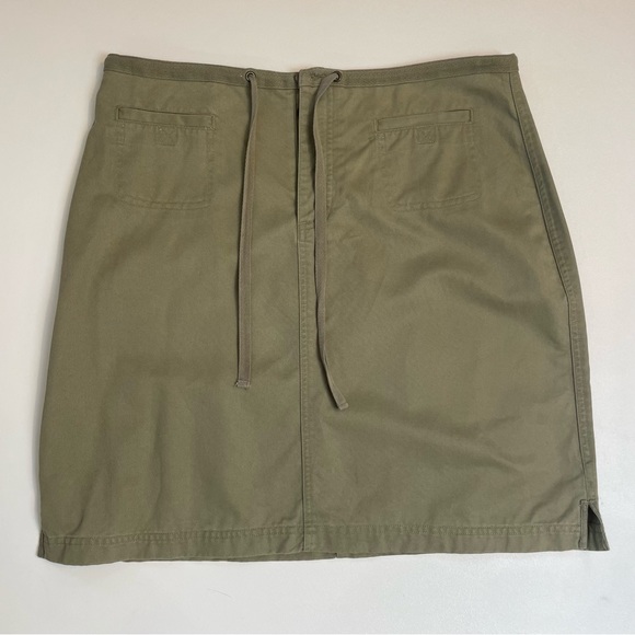 J. Jill | Skirts | J Jill Cotton Tencel Blend Olive Green Cargo Utility ...
